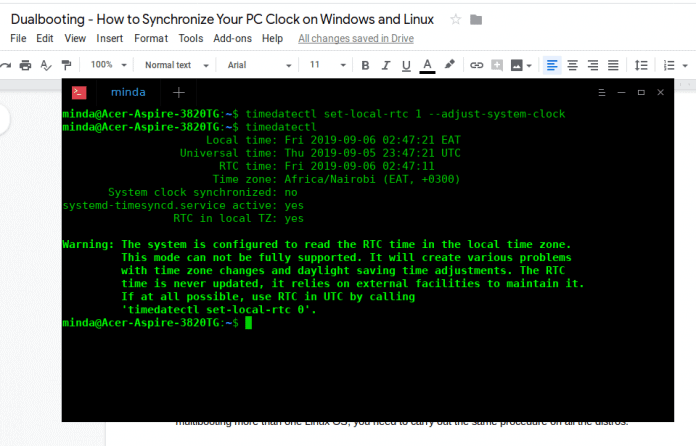 Dualbooting - How to Synchronize Your PC Clock on Windows and Linux