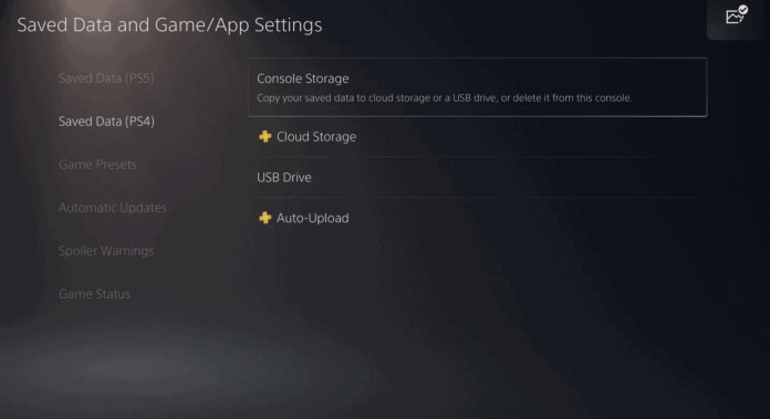 PS5 Game Saves can only be backed up via PS+ USB option not available